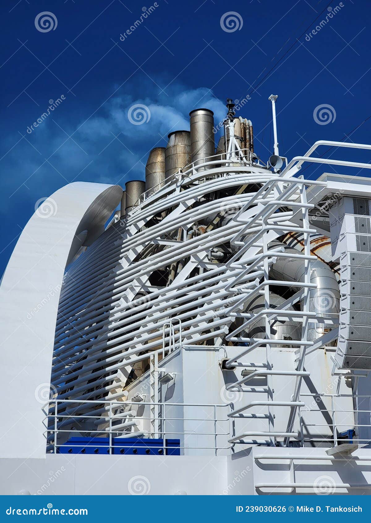 Cruise Ship Smoke Stack stock photo. Image of fumes - 239030626