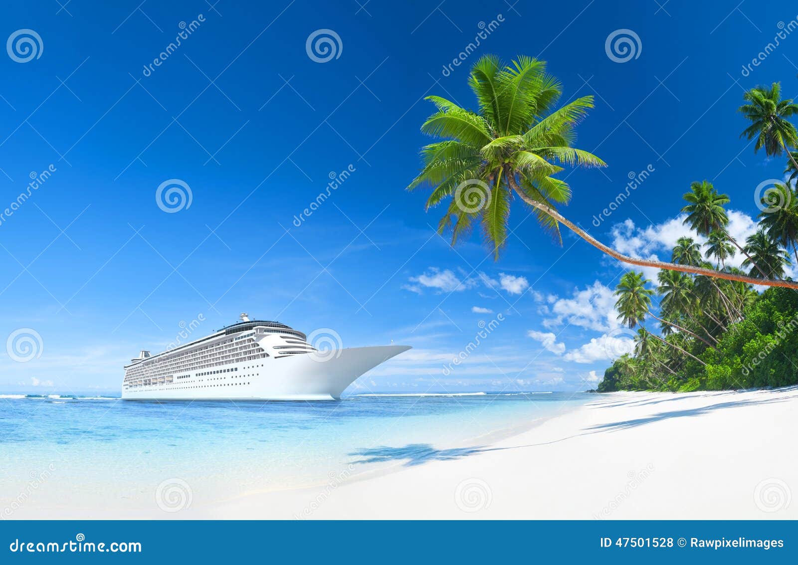 Cruise Ship in the Summer Time Stock Photo - Image of ocean, attractive ...