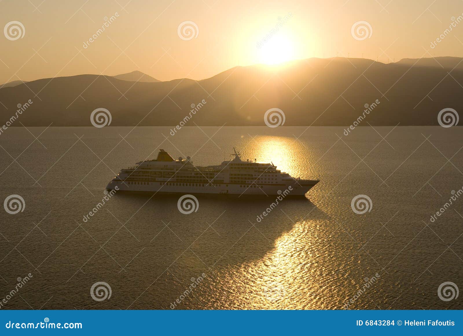 Cruise ship sundown stock photo. Image of sundown, sunset - 6843284