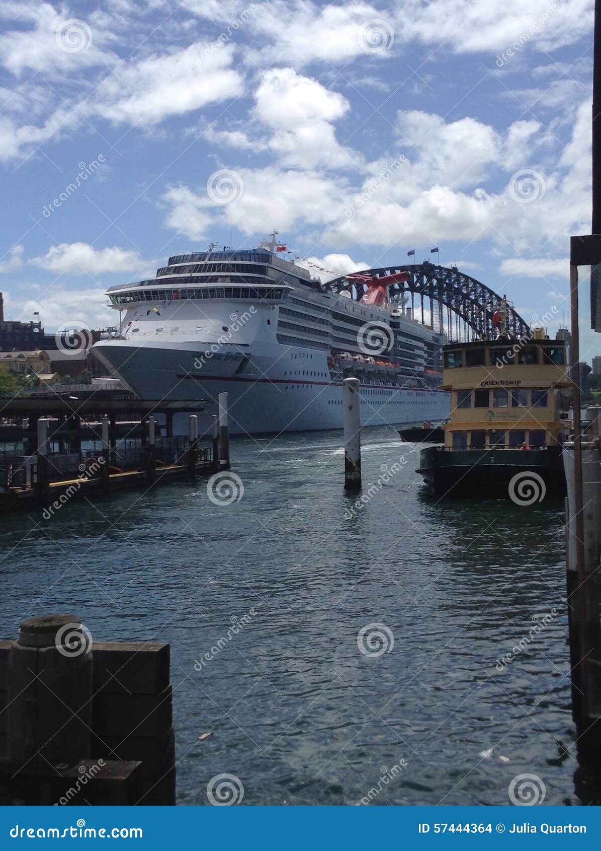Cruise Ship with Sydney Harbor Bridge Editorial Stock Image - Image of ...