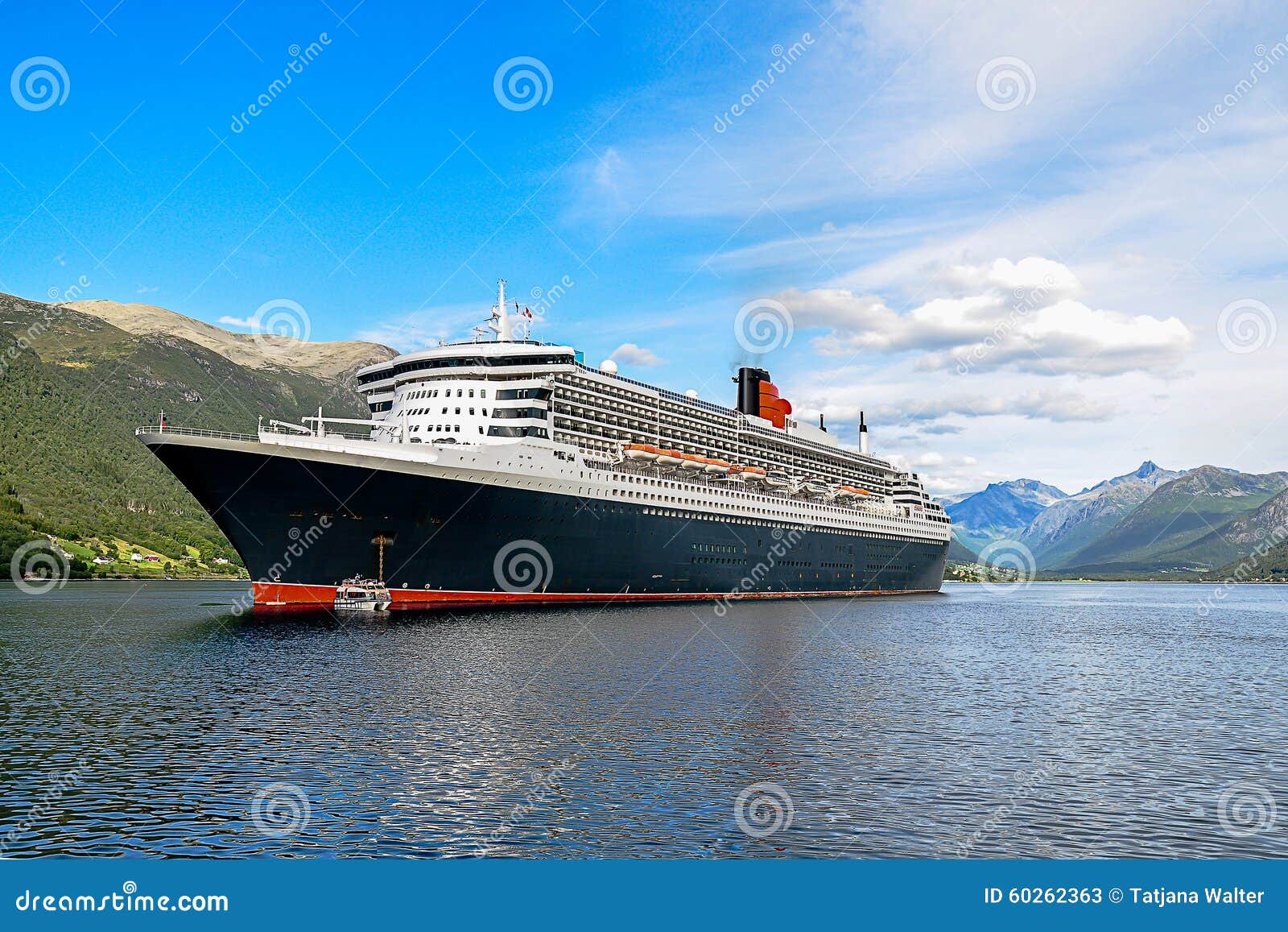 Cruise Ship with Tenders stock image. Image of boat, float - 60262363