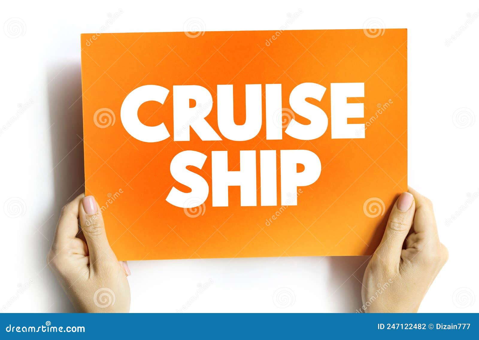 Cruise Ship Text on Card, Concept Background Stock Photo - Image of ...