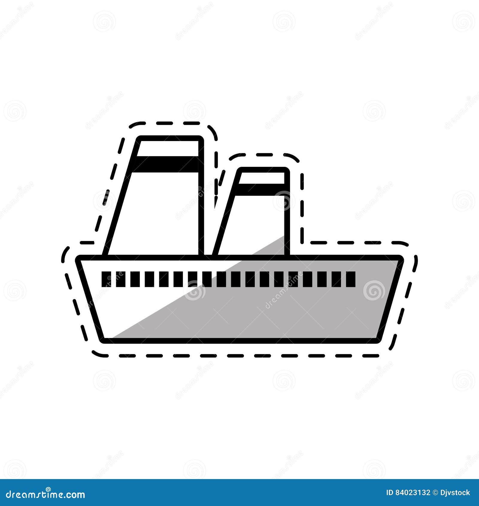Cruise Ship Travel Maritime Shadow Stock Illustration - Illustration of ...
