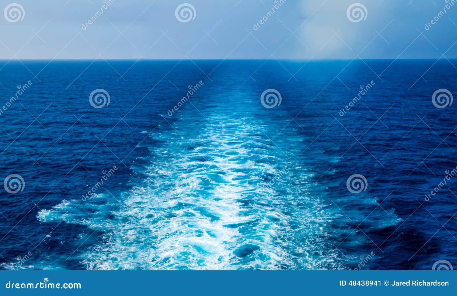 Cruise Ship Wake from the Rear of the Ship Stock Image - Image of ...