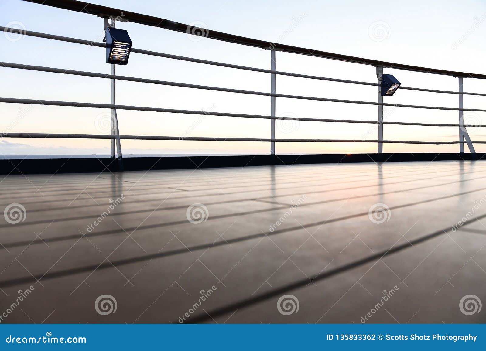 Cruise Ship Walkway. stock photo. Image of promenade - 135833362
