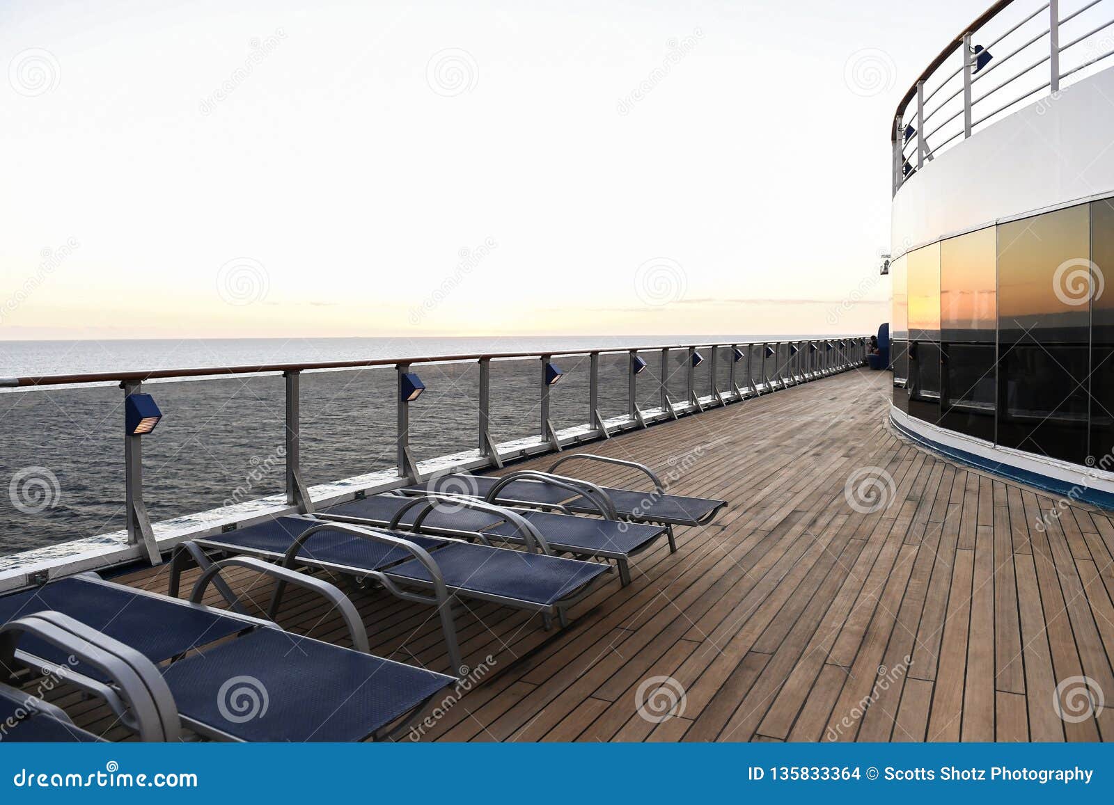 Cruise Ship Walkway. stock photo. Image of nautical - 135833364