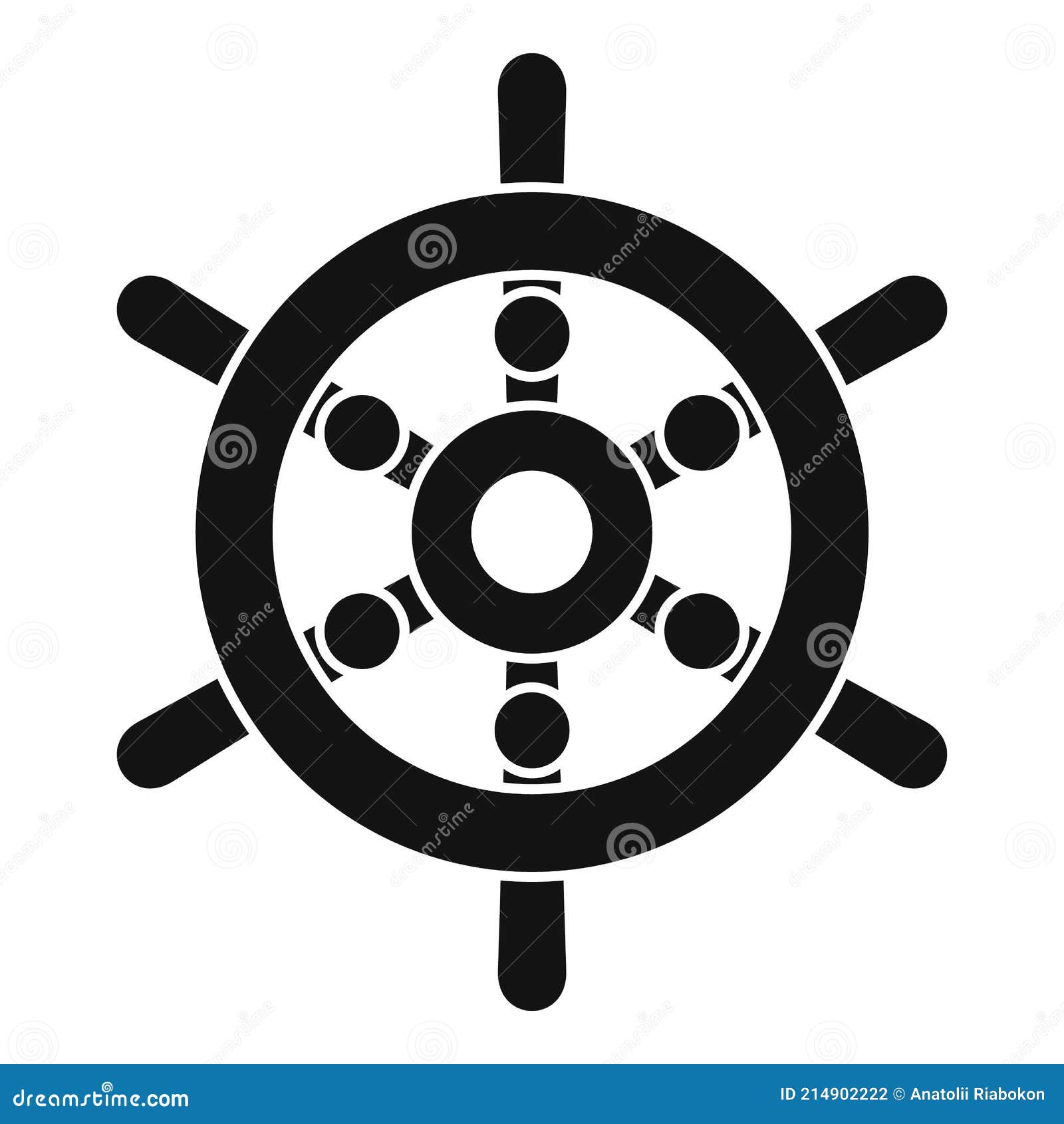 Cruise Ship Wheel Icon, Simple Style Stock Vector - Illustration of ...