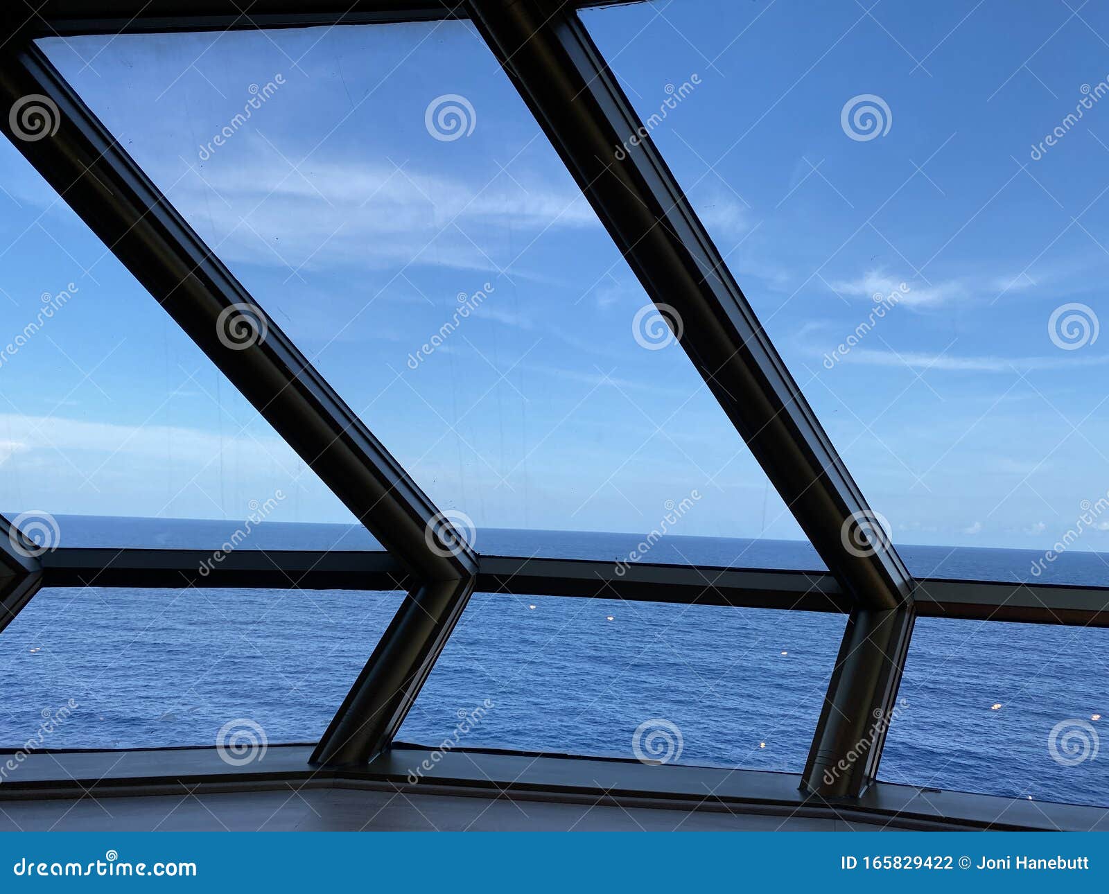 A Cruise Ship Window Overlooking the Atlantic Ocean Stock Photo - Image ...