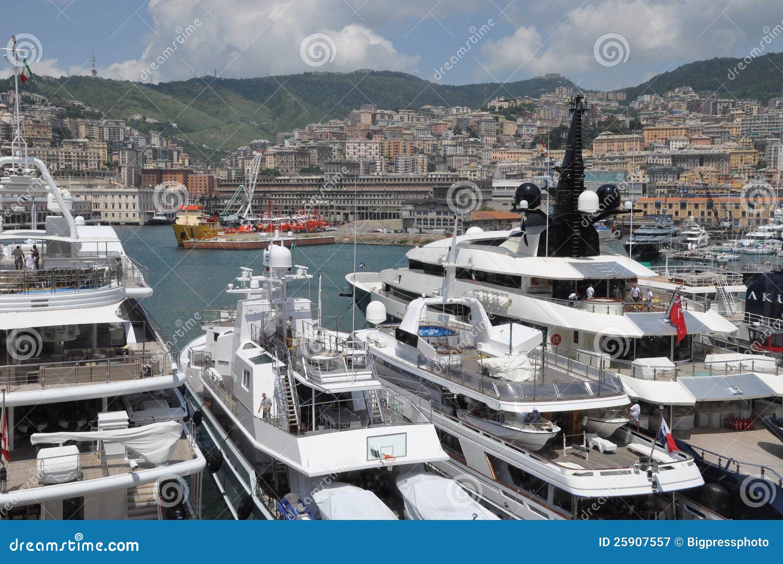 Cruise Ships Genova Port Italy Editorial Photography - Image of boating ...