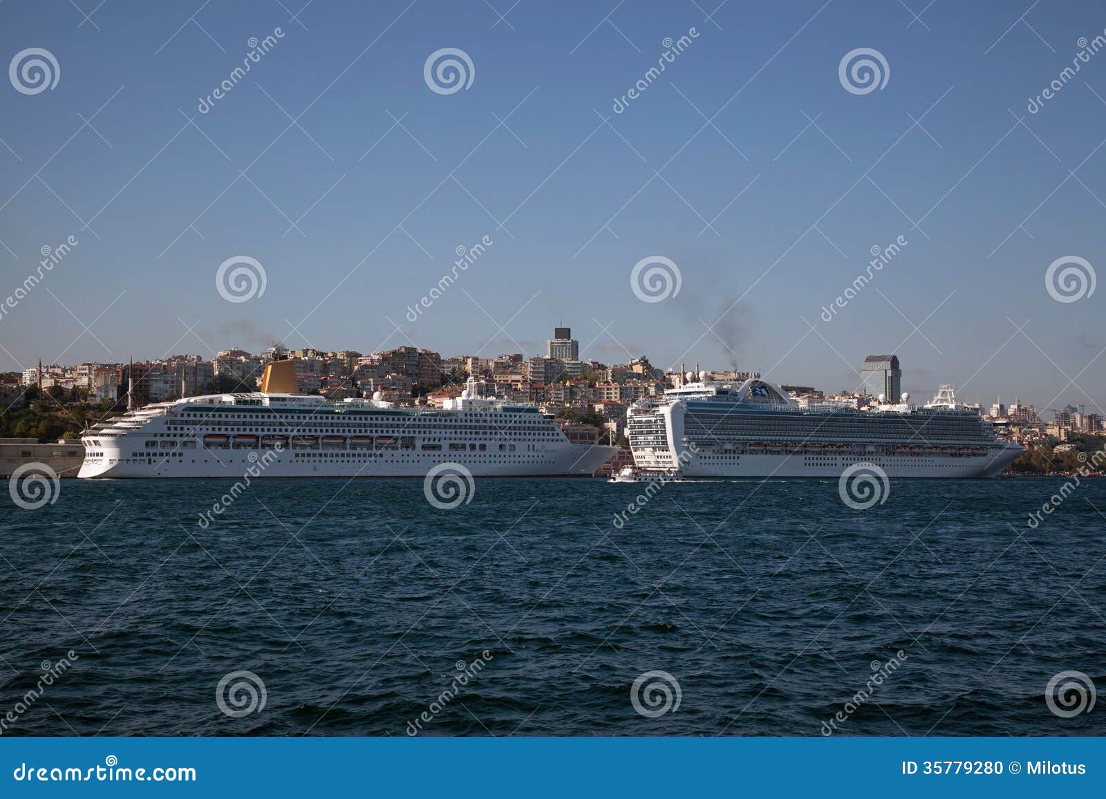 Cruise Ships at Istanbul editorial image. Image of ruby - 35779280