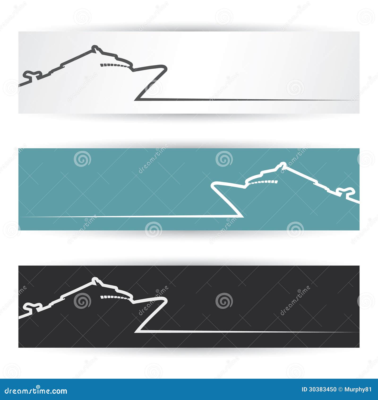 Cruiser Banners and Headers Stock Vector - Illustration of ship, summer ...