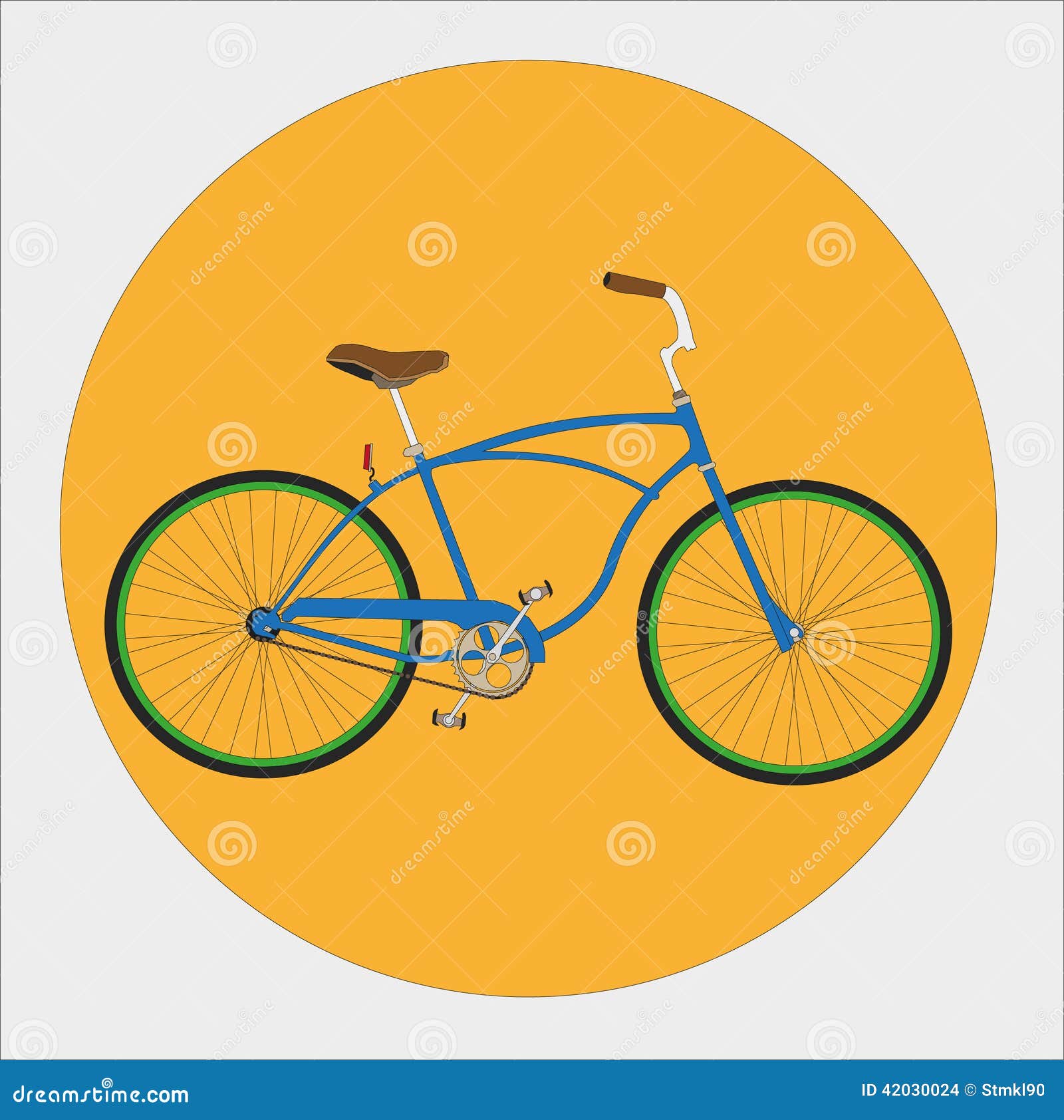 Cruiser Bicycle stock vector. Illustration of rider, sport - 42030024