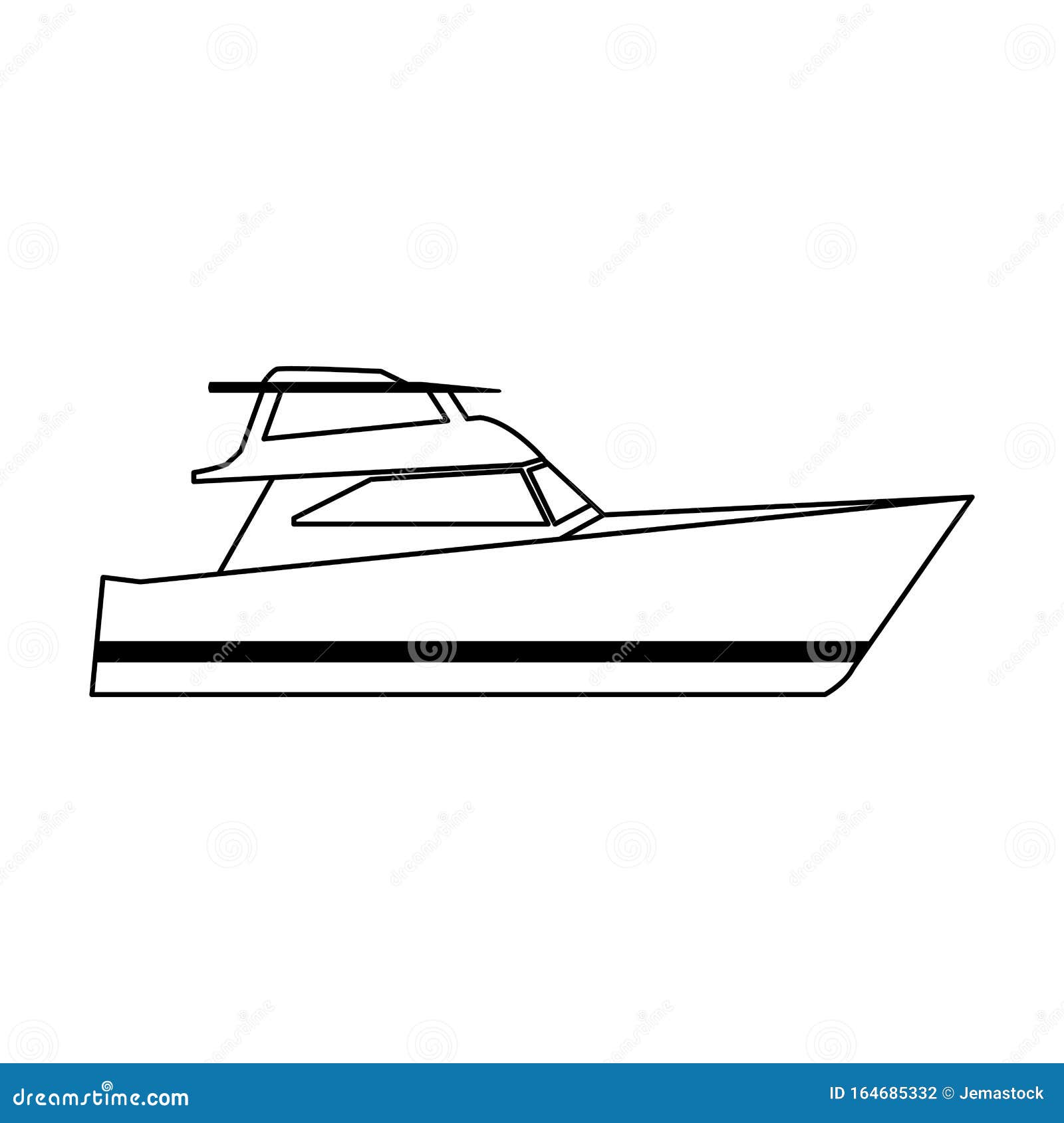 Cruiser Boat Icon, Flat Design Stock Vector - Illustration of supply ...