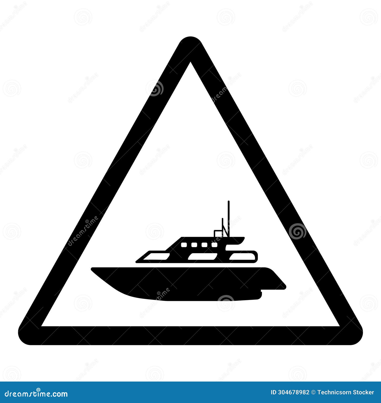 Cruiser Boat Symbol Sign,Vector Illustration, Isolate on White ...