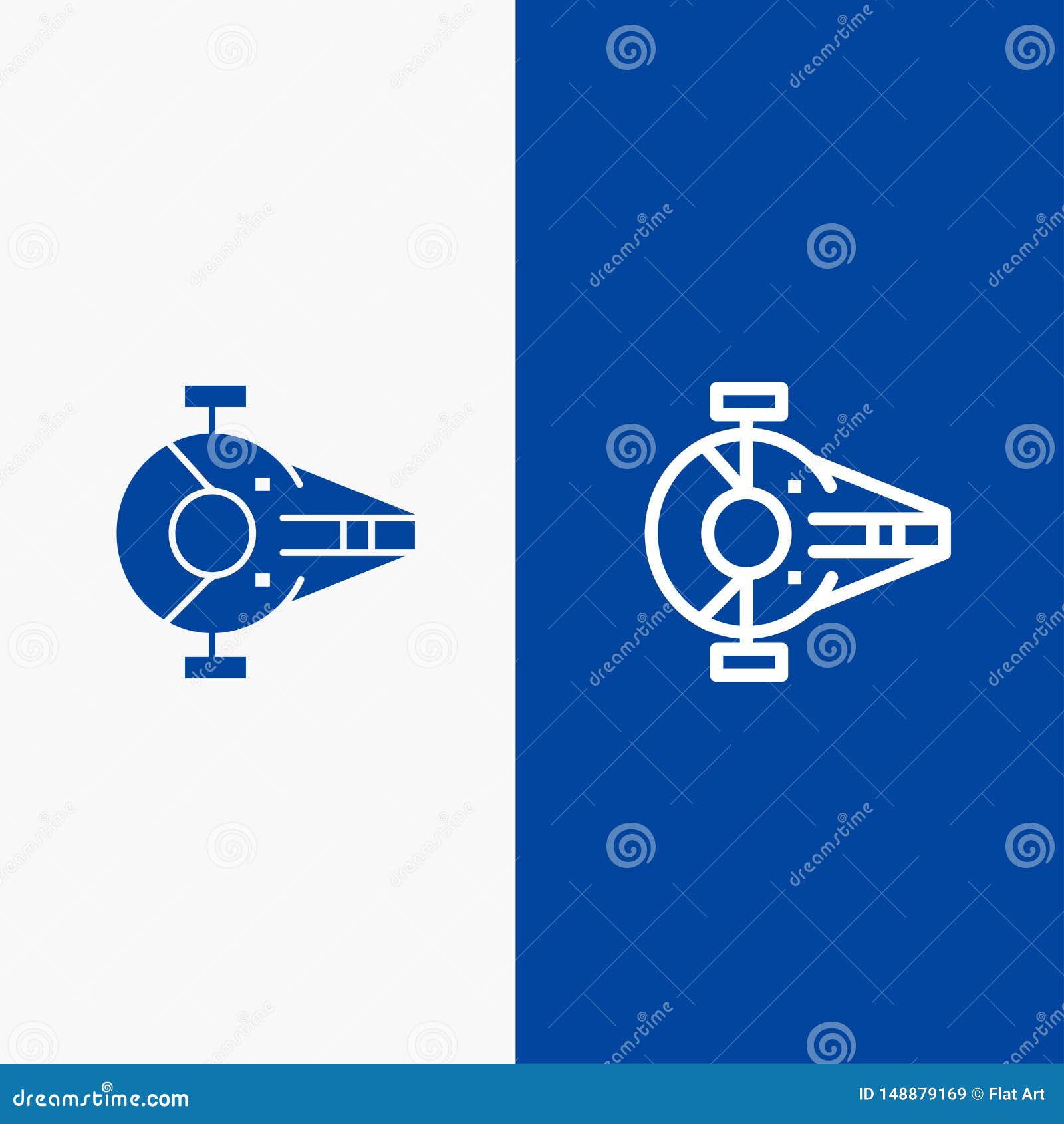 Cruiser, Fighter, Interceptor, Ship, Spacecraft Icons. Flat And Line ...