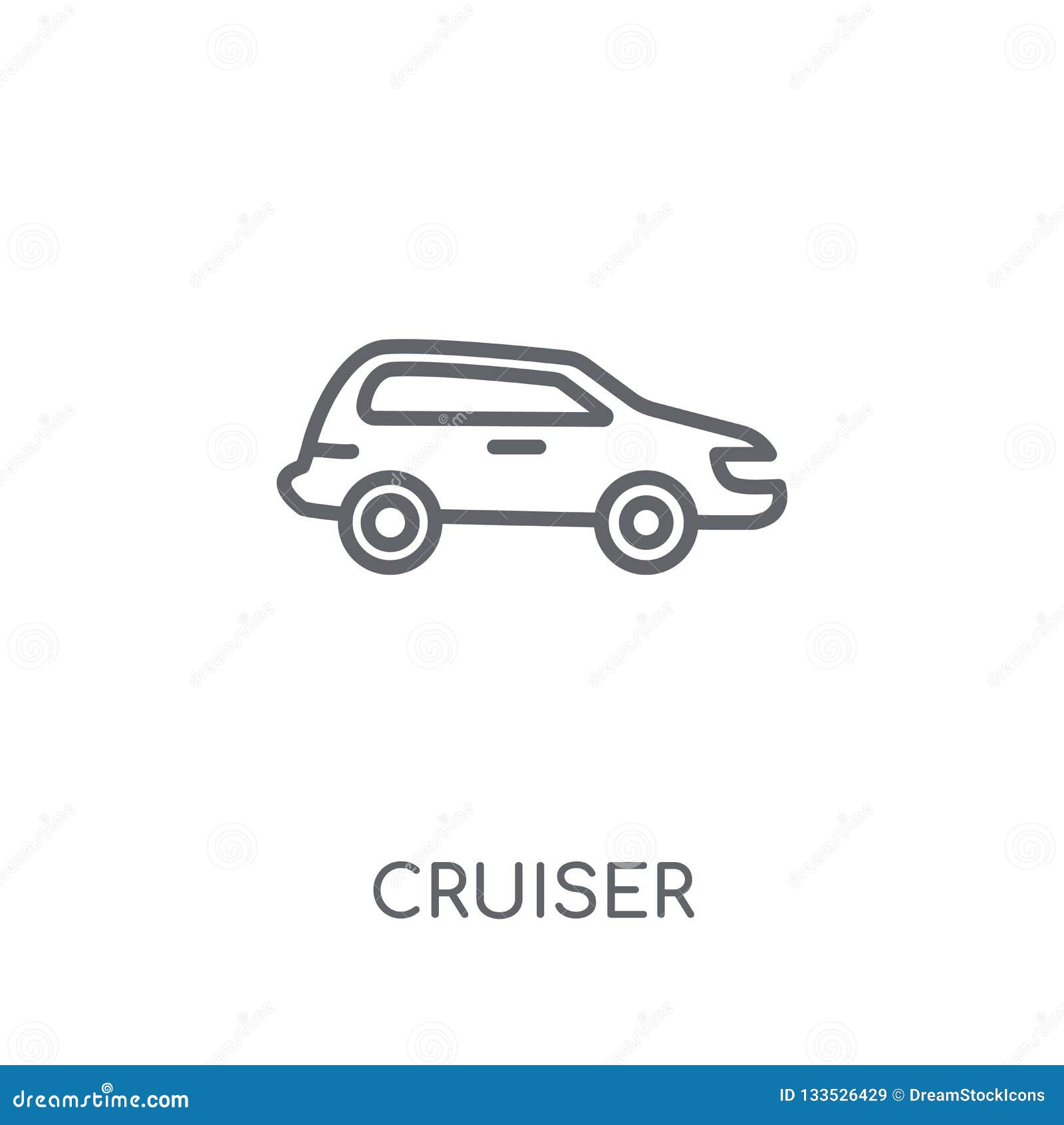 Cruiser Linear Icon. Modern Outline Cruiser Logo Concept on Whit Stock ...