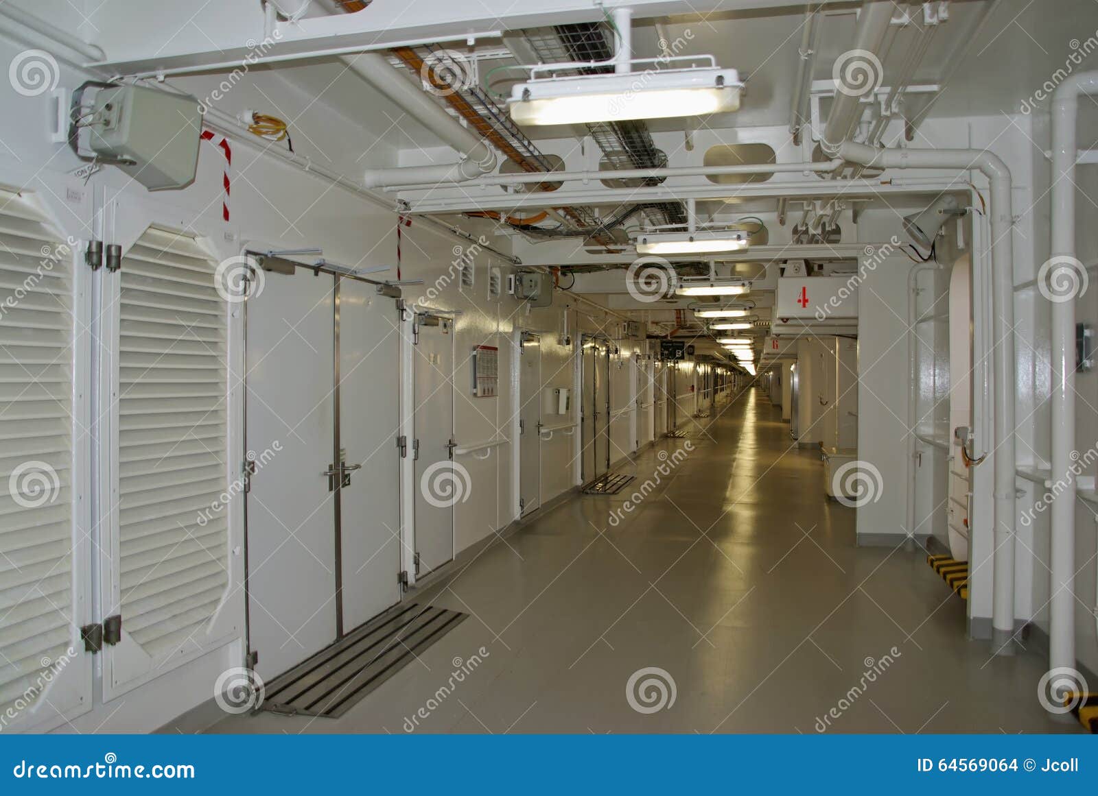 Cruiseship Corridor stock photo. Image of restricted - 64569064