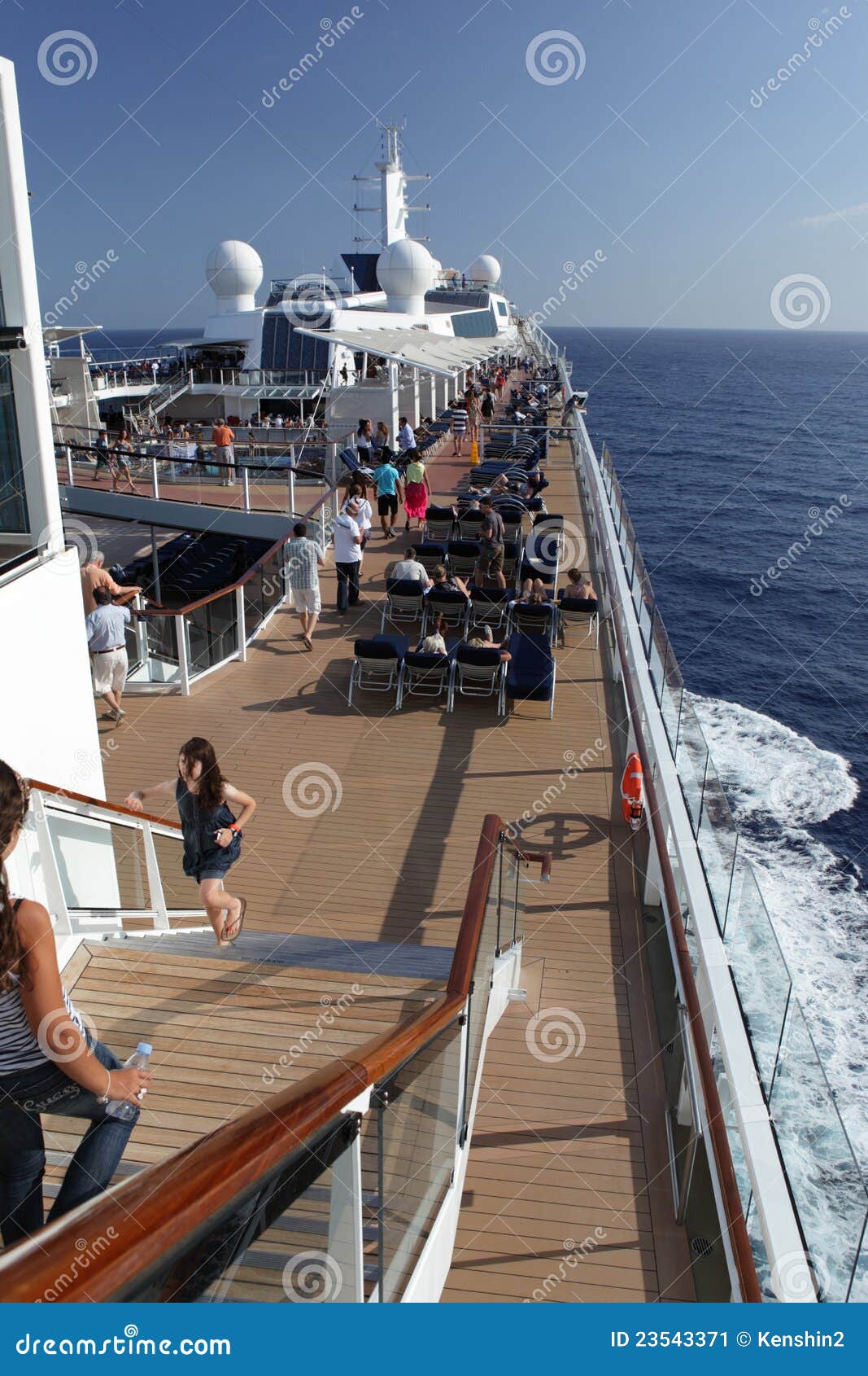 Cruiseship deck view editorial photo. Image of marine - 23543371
