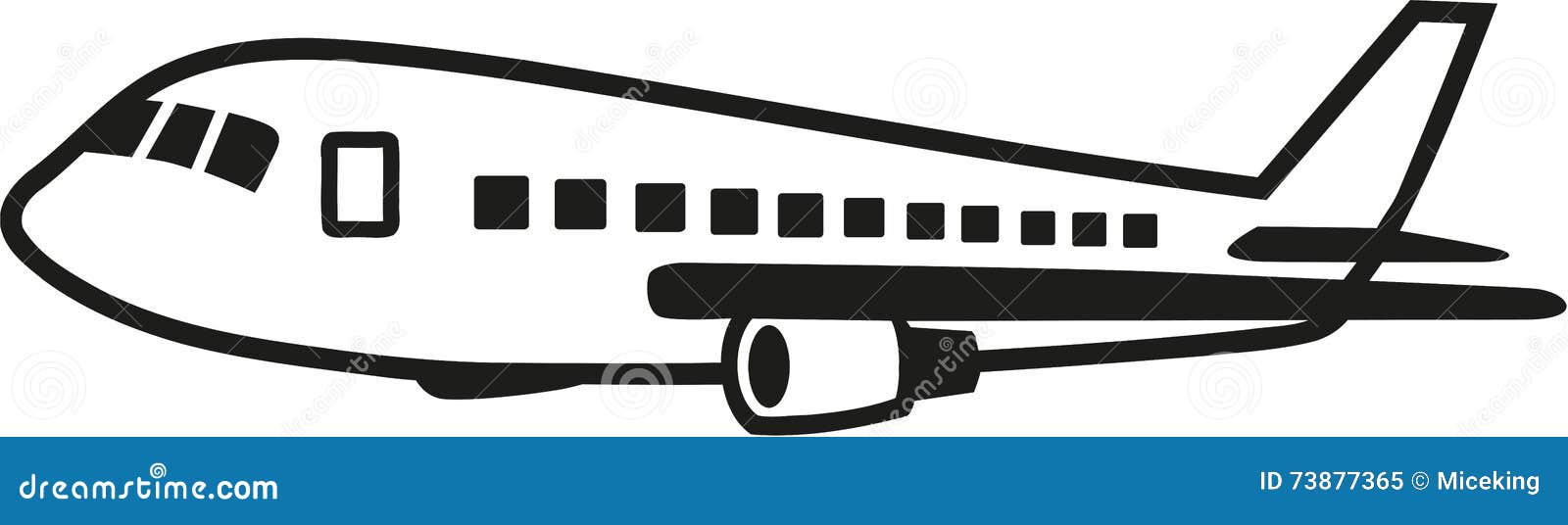 Cruising Aircraft with Details Stock Vector - Illustration of airplane ...