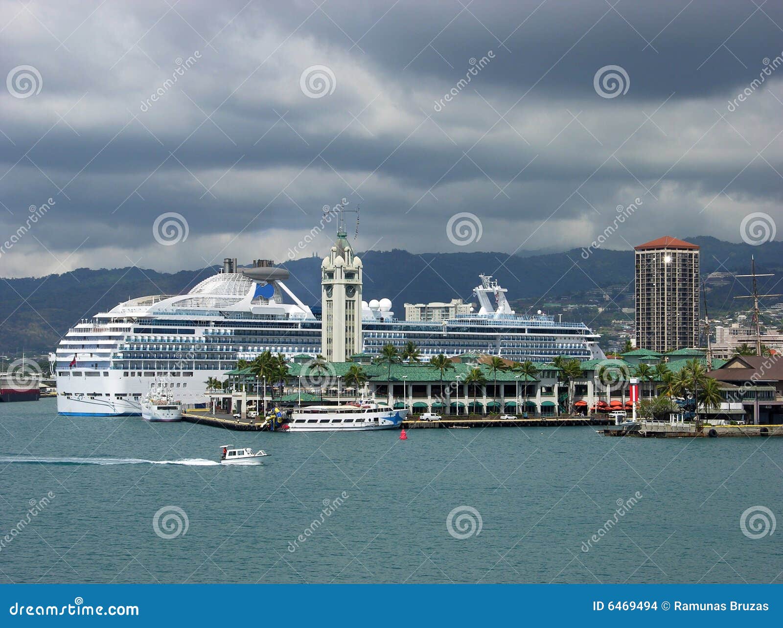Cruising in Honolulu stock photo. Image of port, pier - 6469494