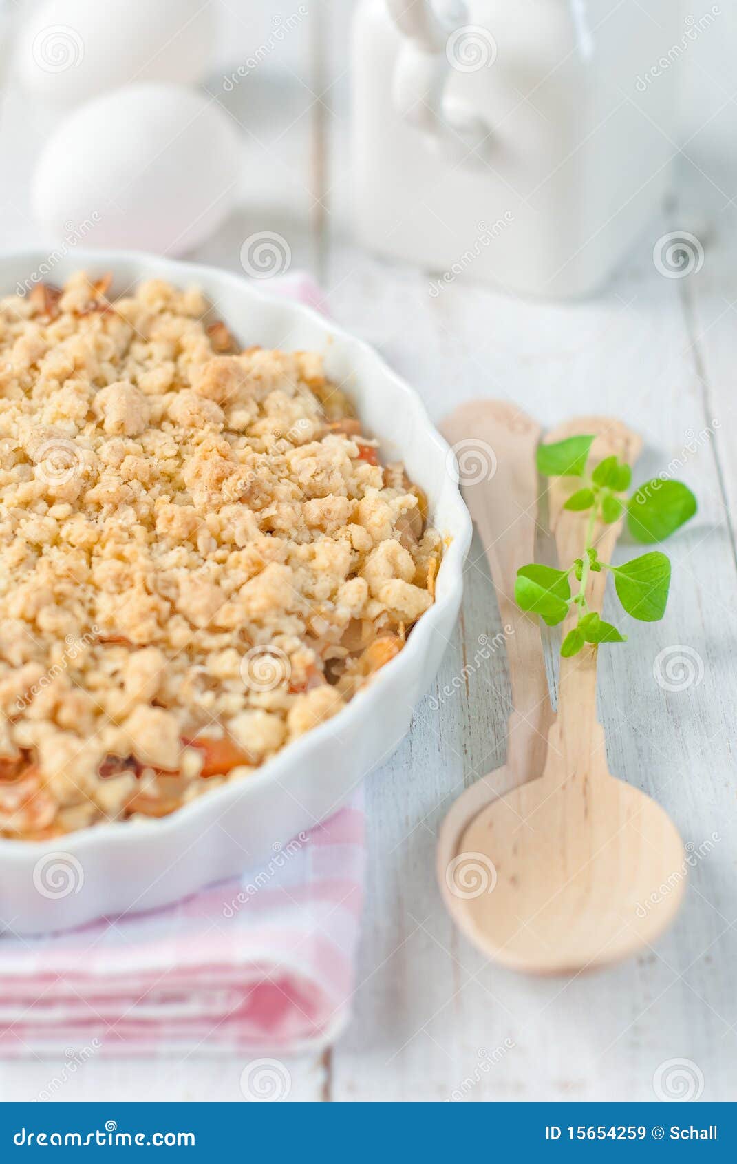 Crumble stock image. Image of homemade, vertical, food - 15654259