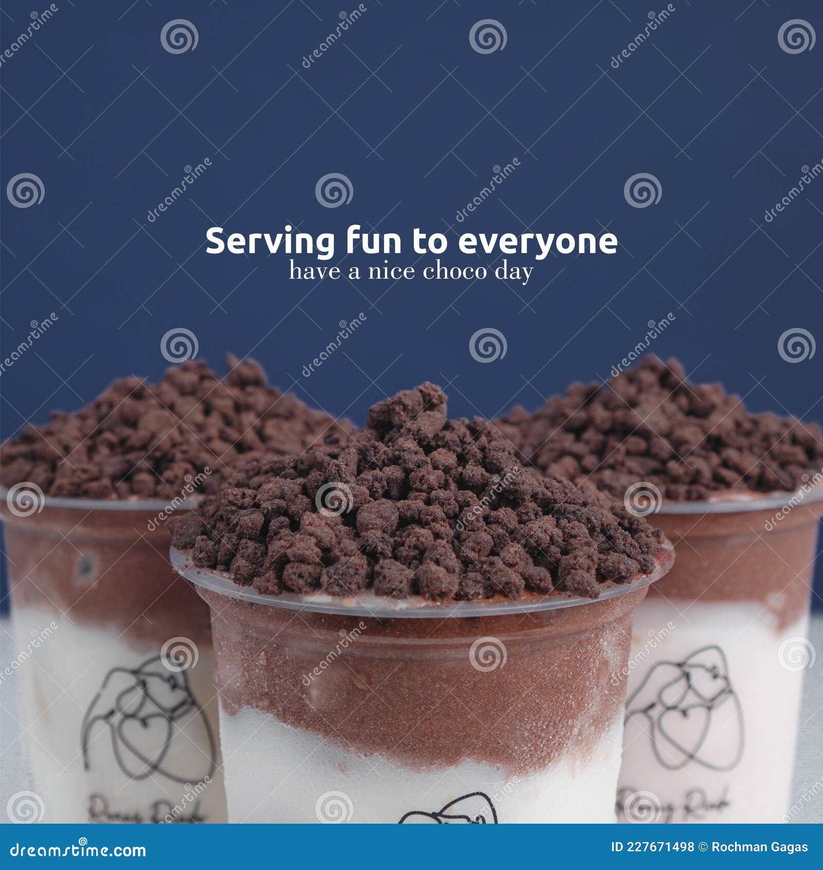 Crumble choco drink editorial stock photo. Image of soil - 227671498