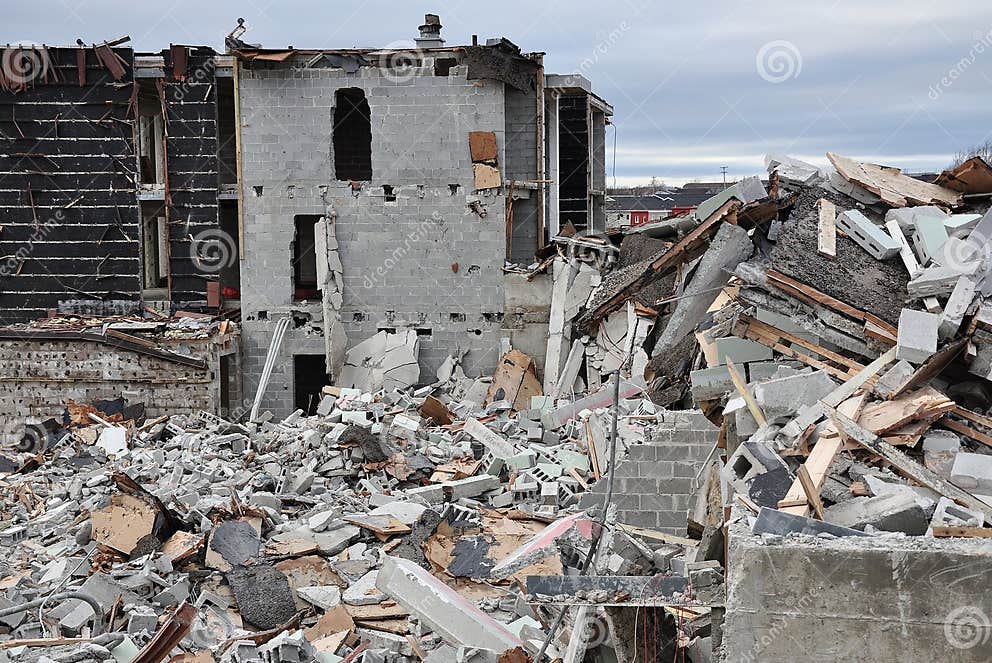 Crumbled concrete building stock photo. Image of crumbling - 14192990