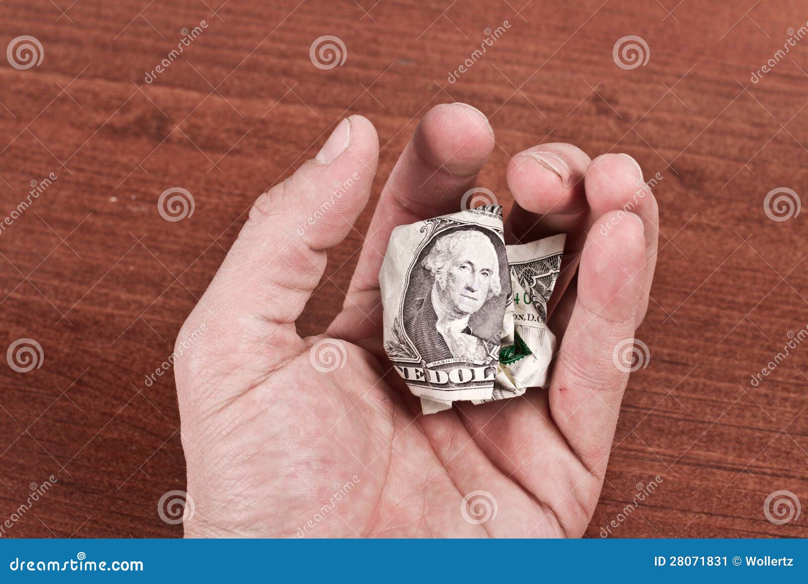 Crumbled dollar bill stock image. Image of savings, monetary - 28071831