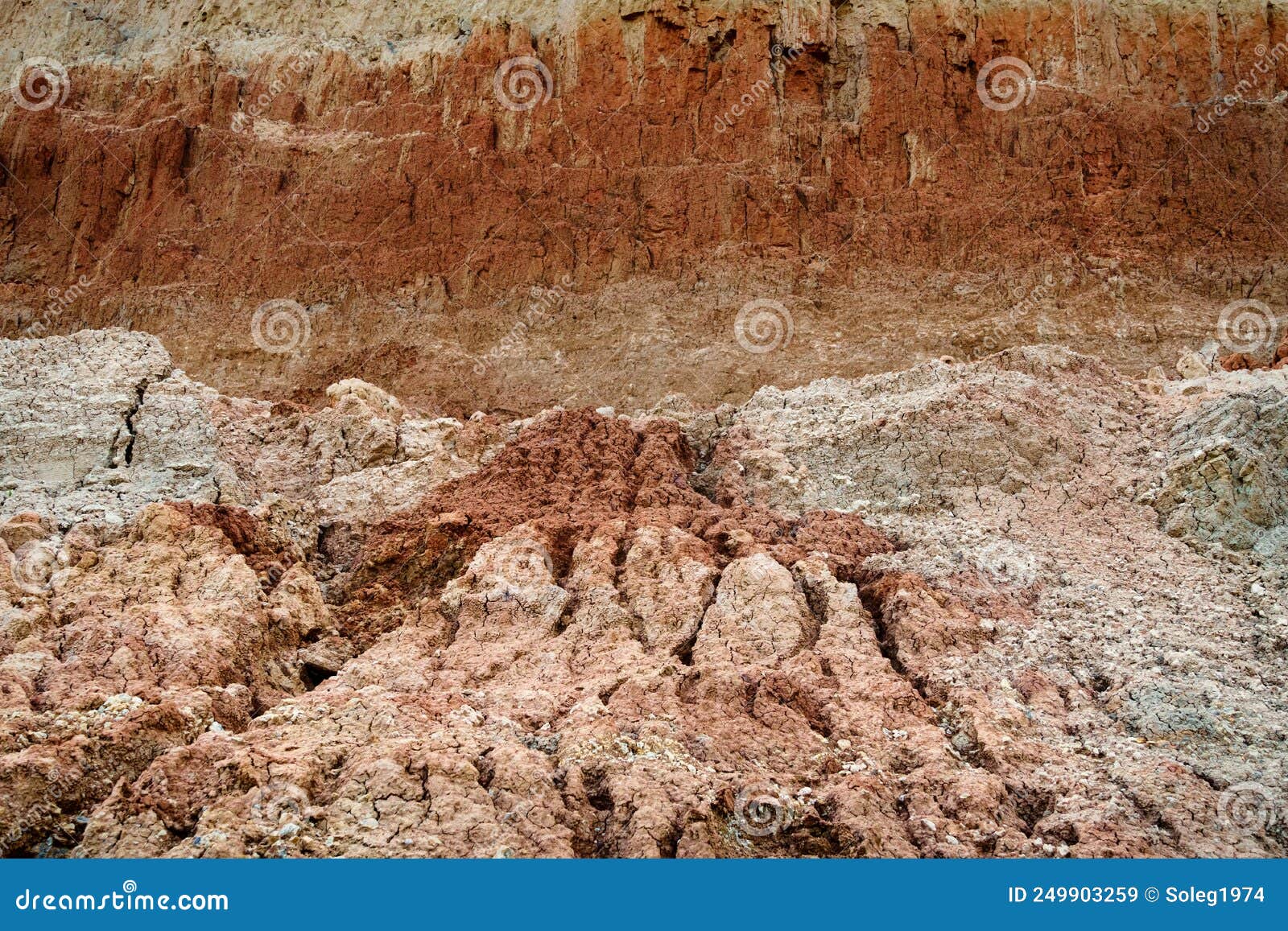 Crumbled Hill Made of Clay - Natural Texture Stock Image - Image of ...