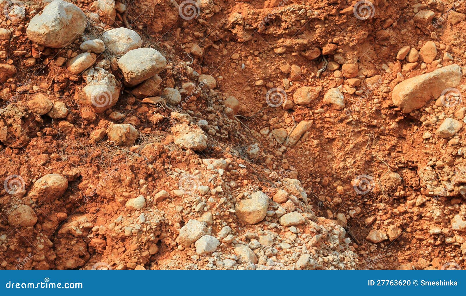 Crumbled Red Stone Rock Wall Stock Photo - Image of clay, crust: 27763620
