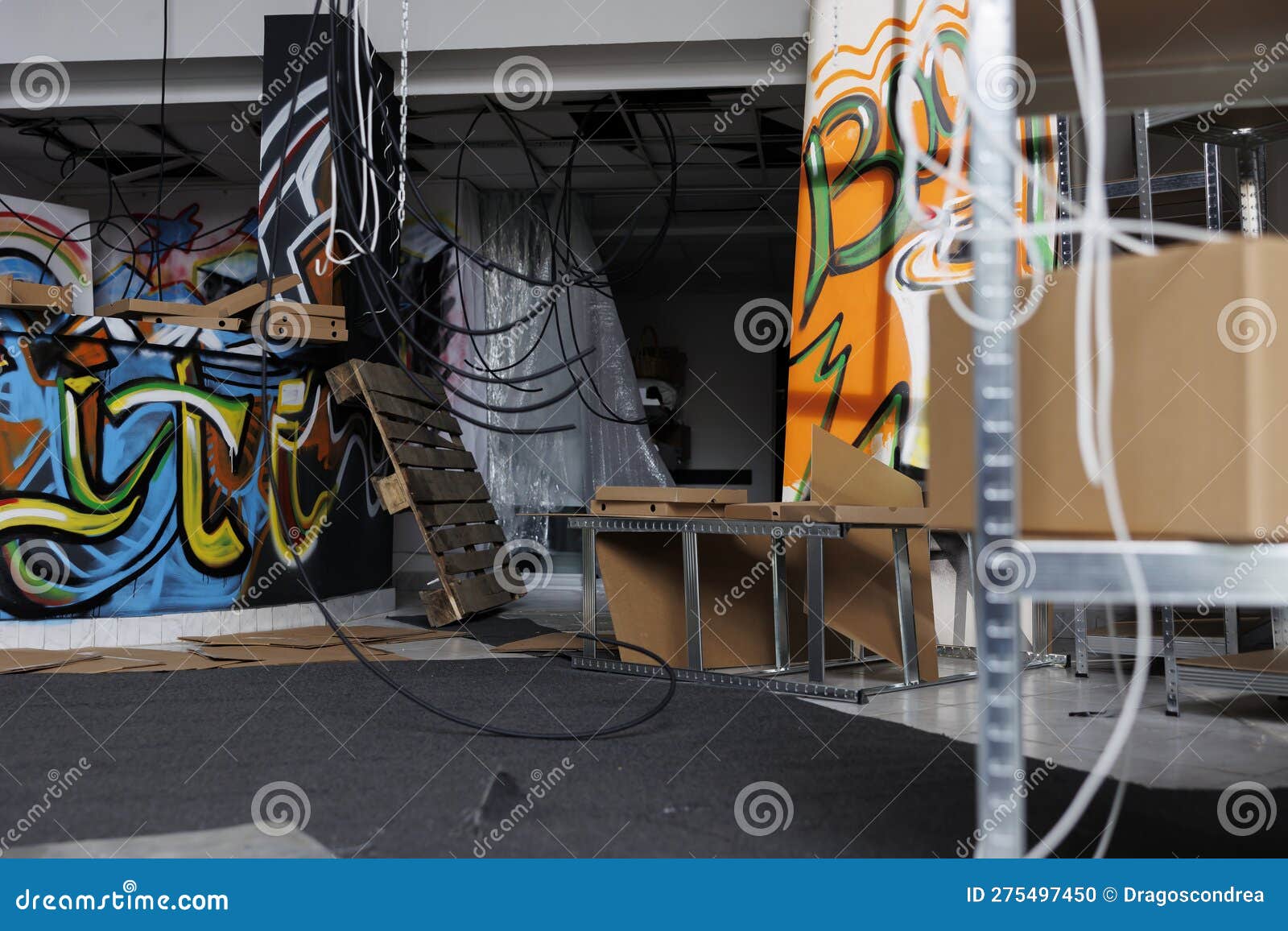 Crumbling Brick Structure Covered in Dust and Neglect Stock Photo ...