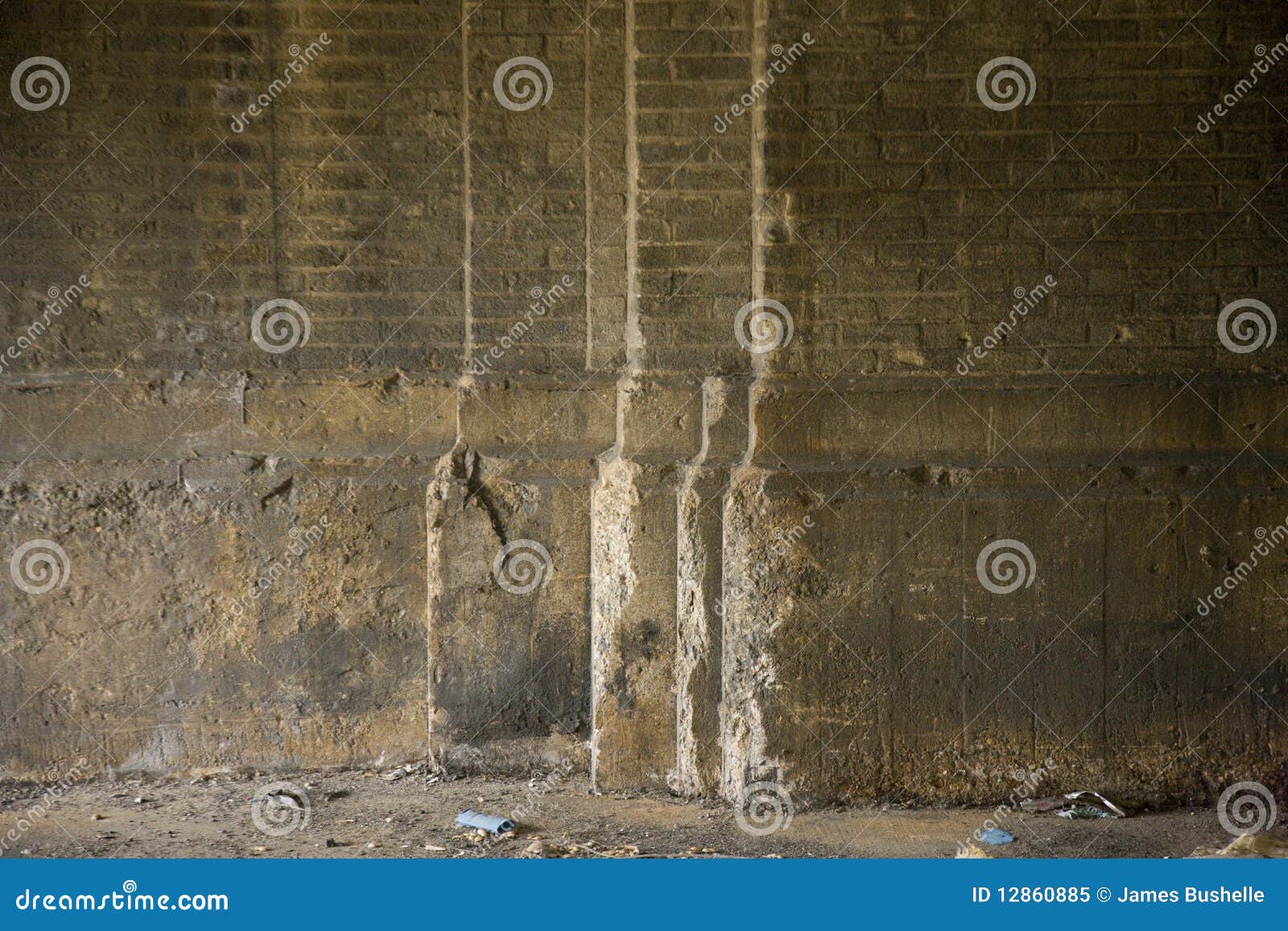 Crumbling Brick Wall With Moss And Plants Stock Photo | CartoonDealer ...