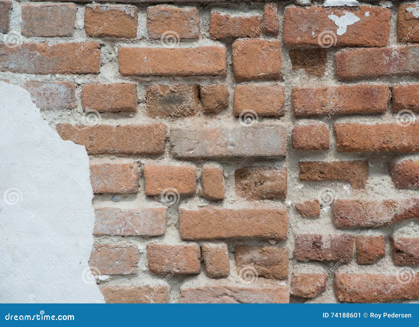Crumbling Brick Wall stock image. Image of rough, built - 74188601