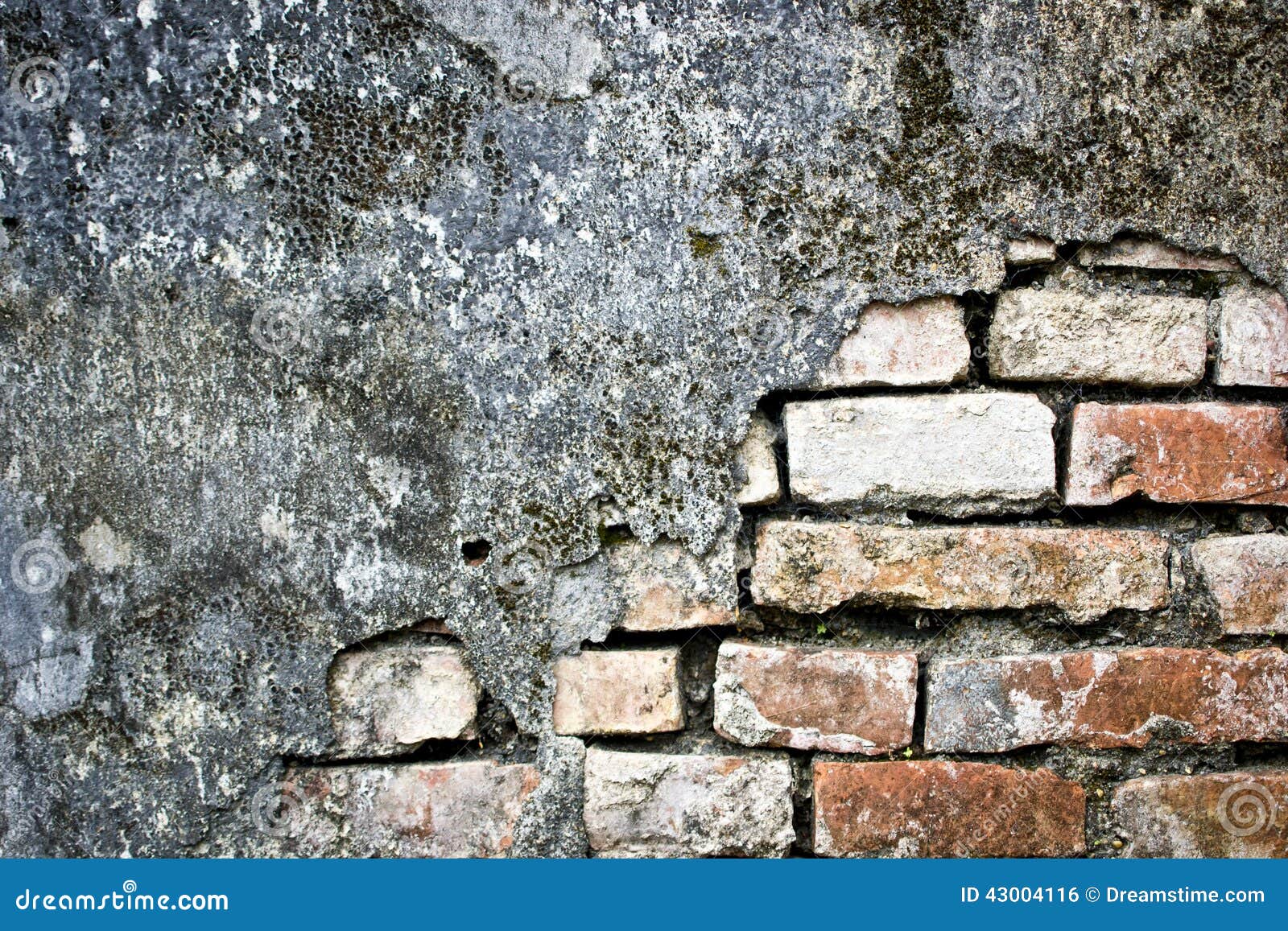 Crumbling Brick Wall stock photo. Image of sell, exposed - 43004116
