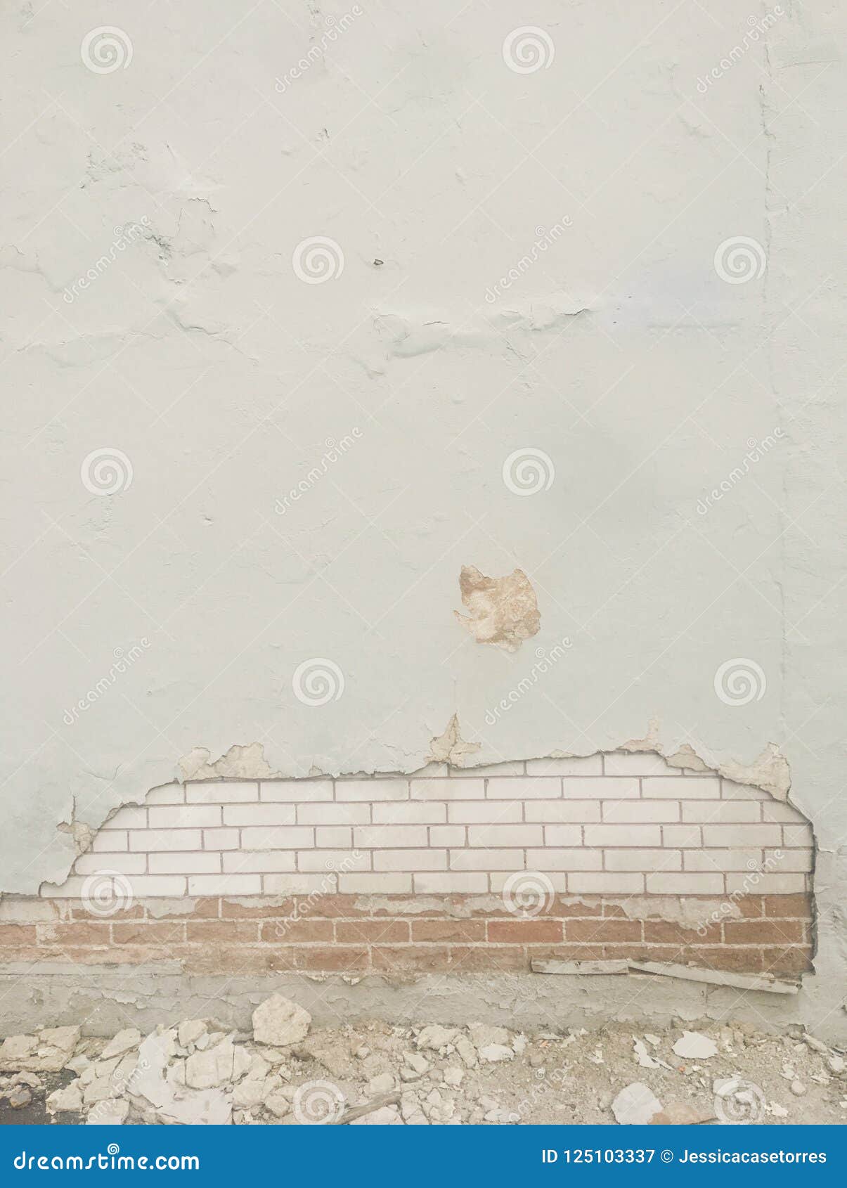 Crumbling brick wall stock image. Image of building - 125103337