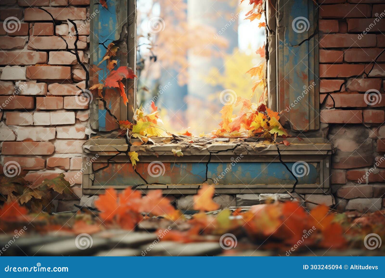 Crumbling Brick Walls of an Ancient Manor Stock Photo - Image of ...