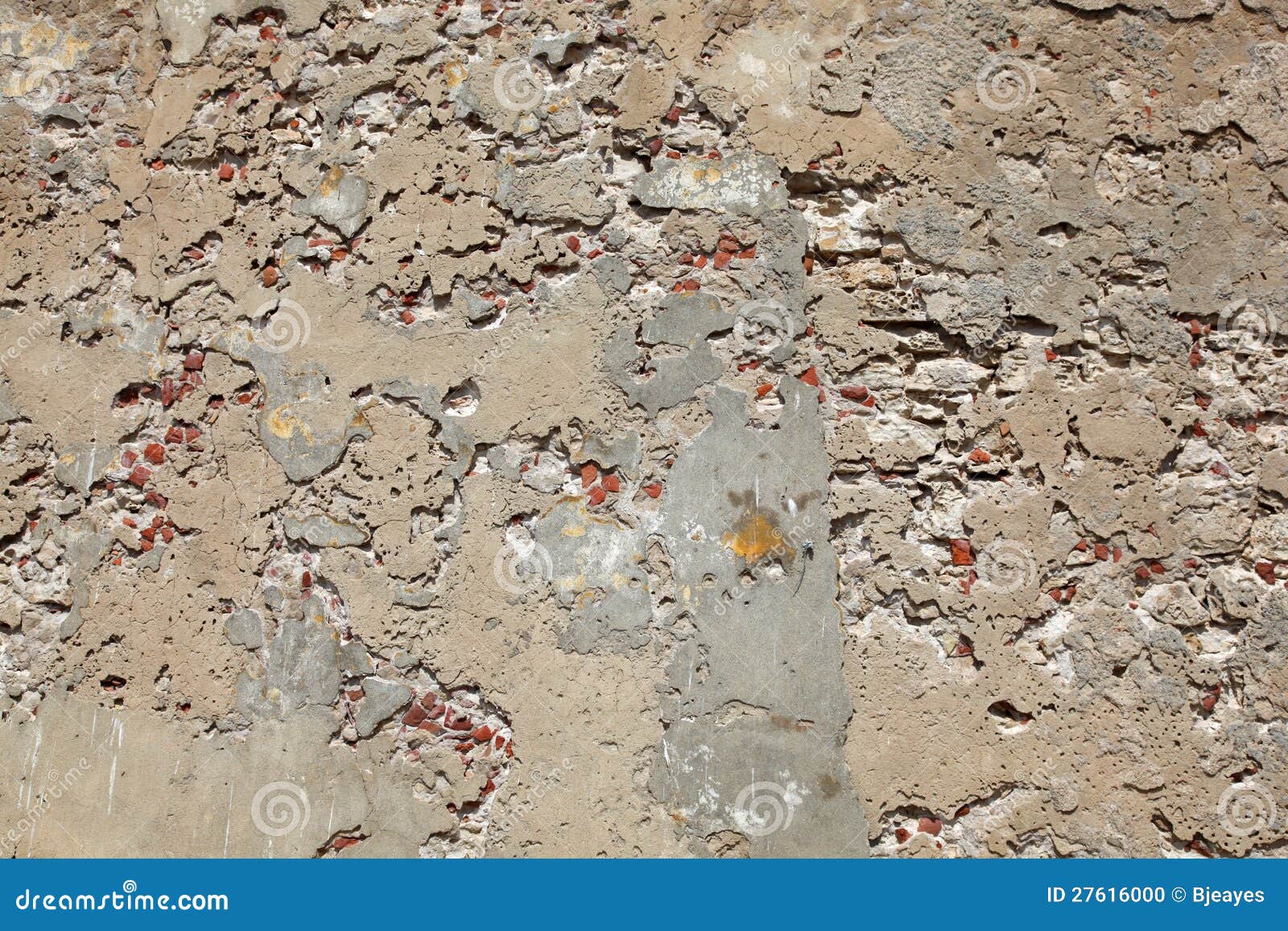 Crumbling concrete wall stock photo. Image of background - 27616000