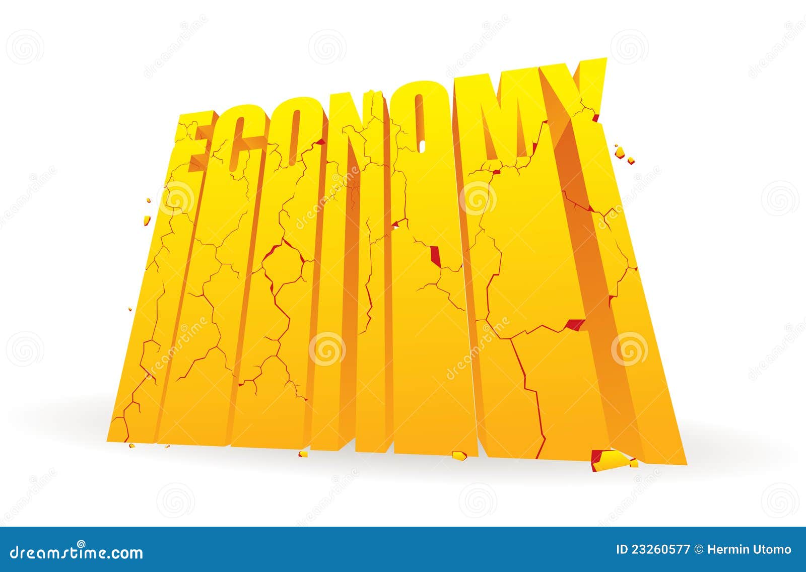 Crumbling Economy stock vector. Illustration of break - 23260577