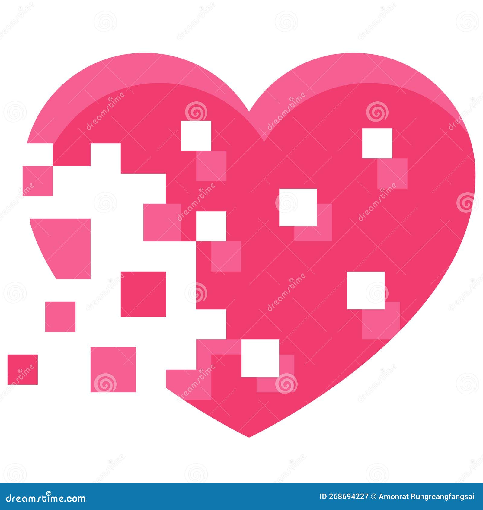Crumbling Heart Icon, Love and Heart Vector Stock Vector - Illustration ...