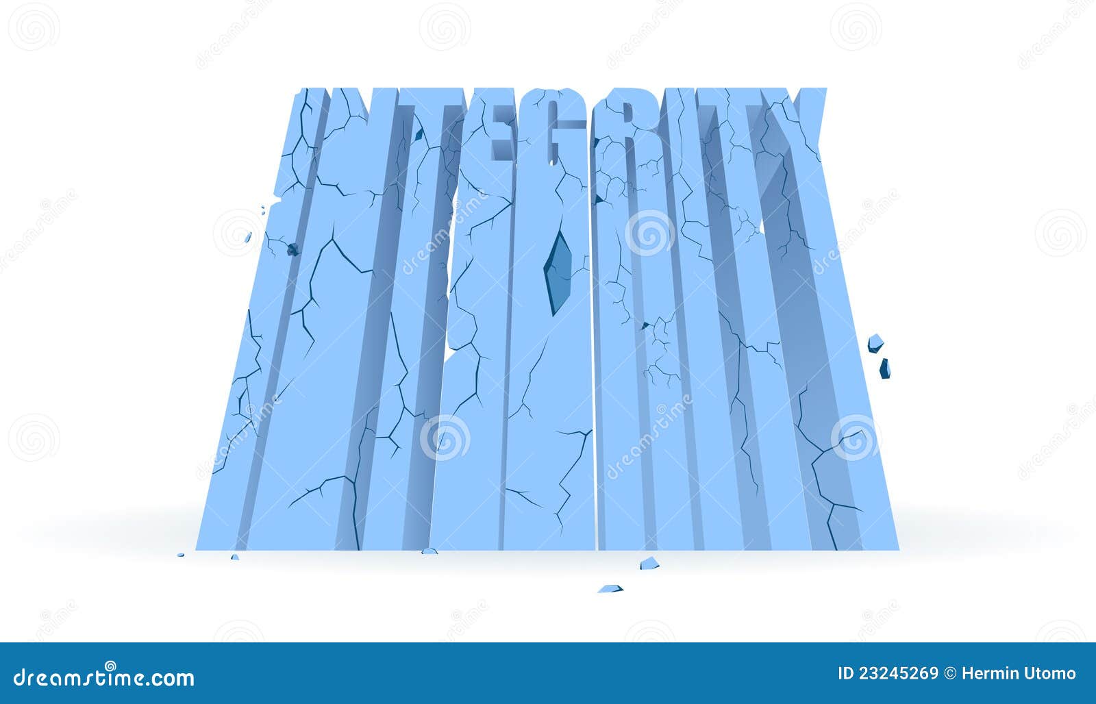 Crumbling Integrity Cartoon Vector | CartoonDealer.com #23245269
