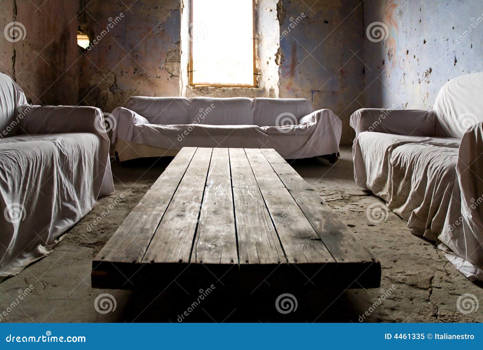 Crumbling living room stock image. Image of insolvent - 4461335