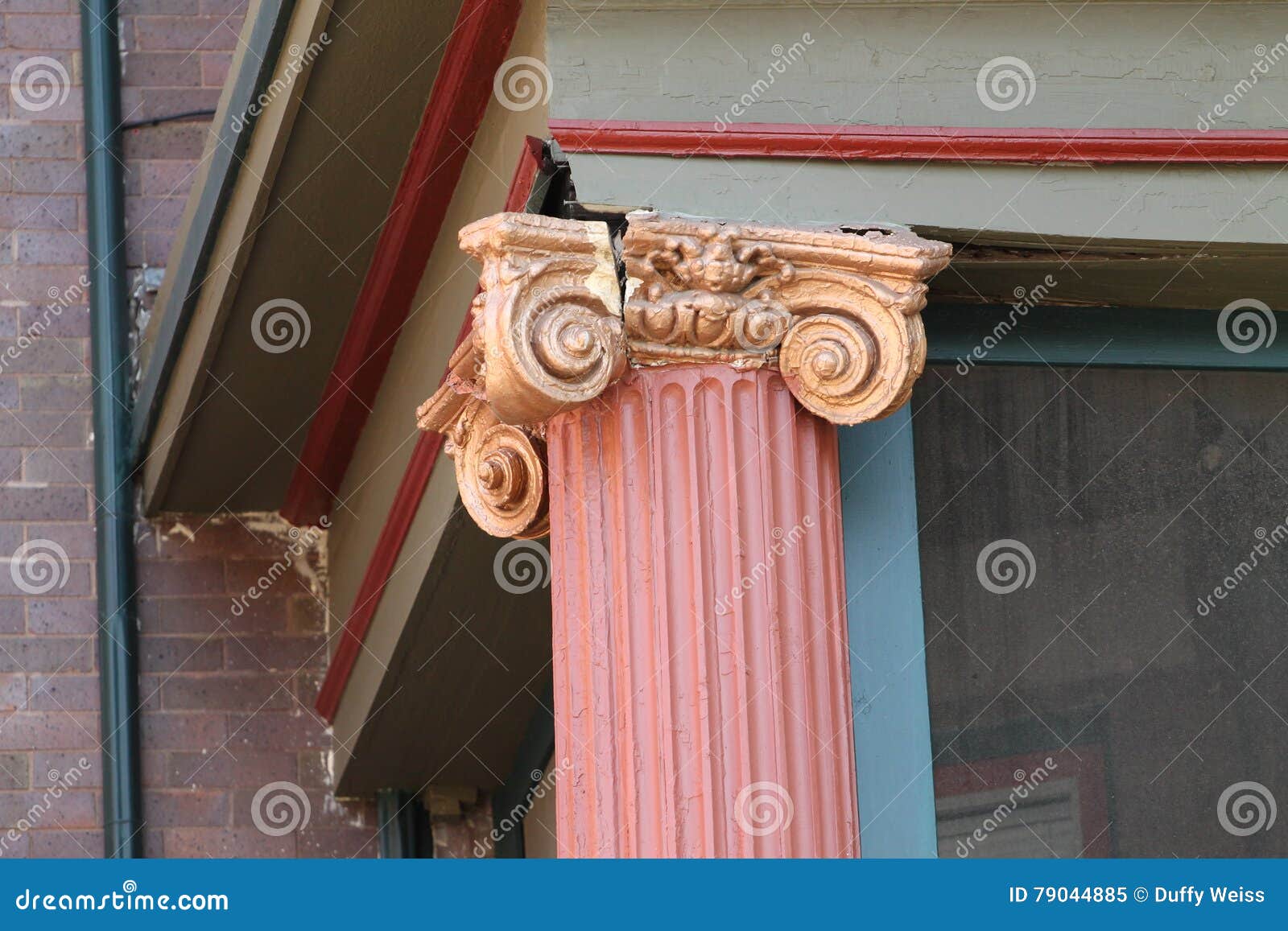 Crumbling Ornate Building Columns Stock Image - Image of ornate, detail ...