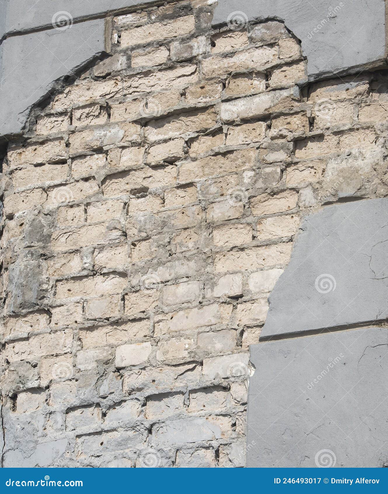 Crumbling Plaster Exposing a Brick Wall Stock Image - Image of aged ...