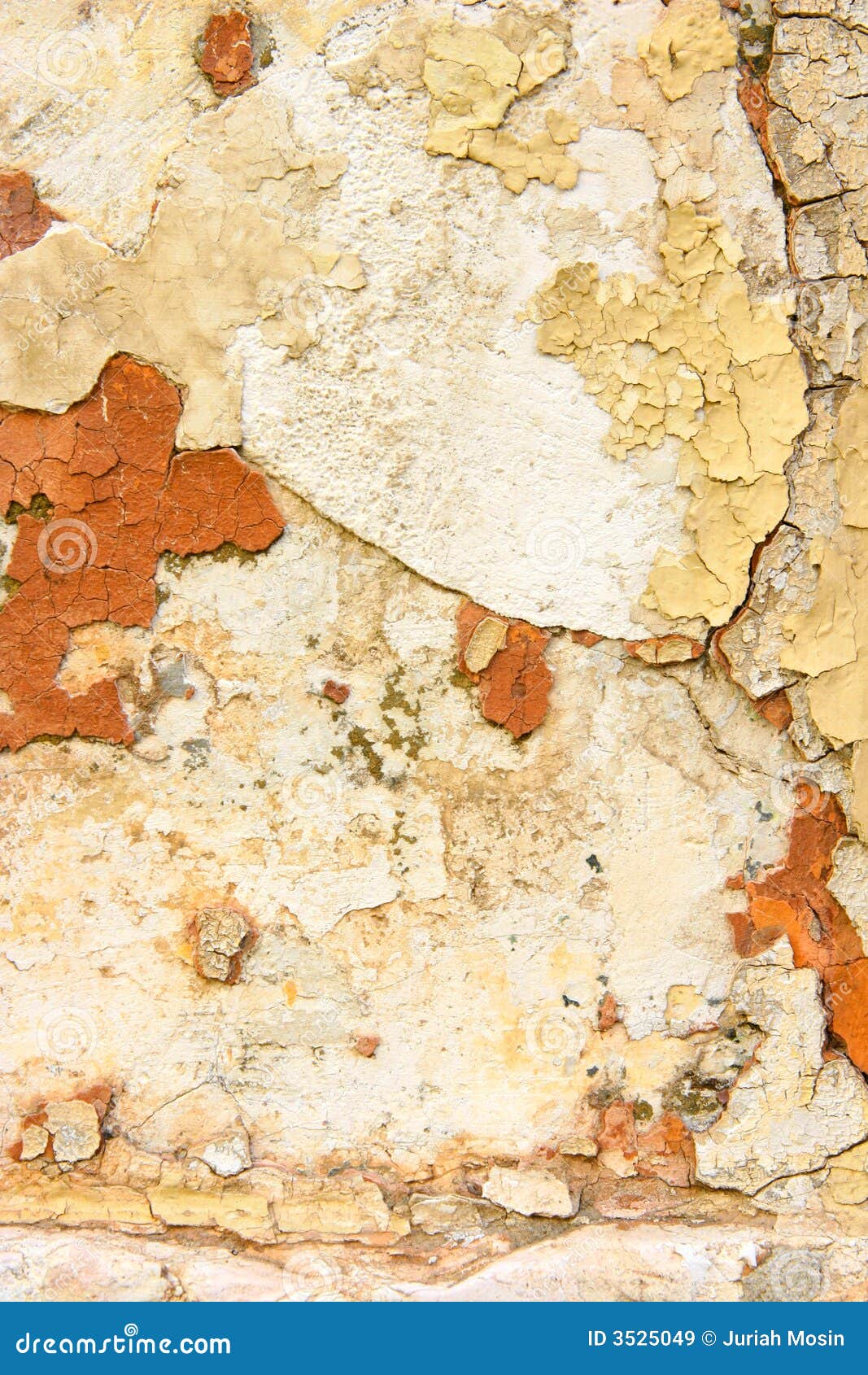 Crumbling Plaster and Paint Stock Image - Image of rough, antique: 3525049