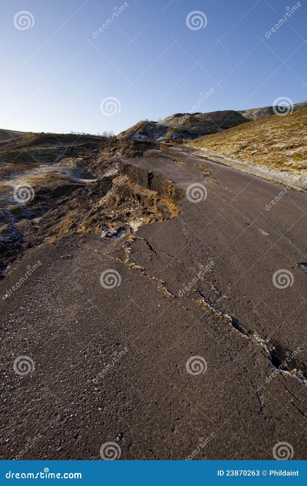 Crumbling road stock image. Image of district, peak, worn - 23870263