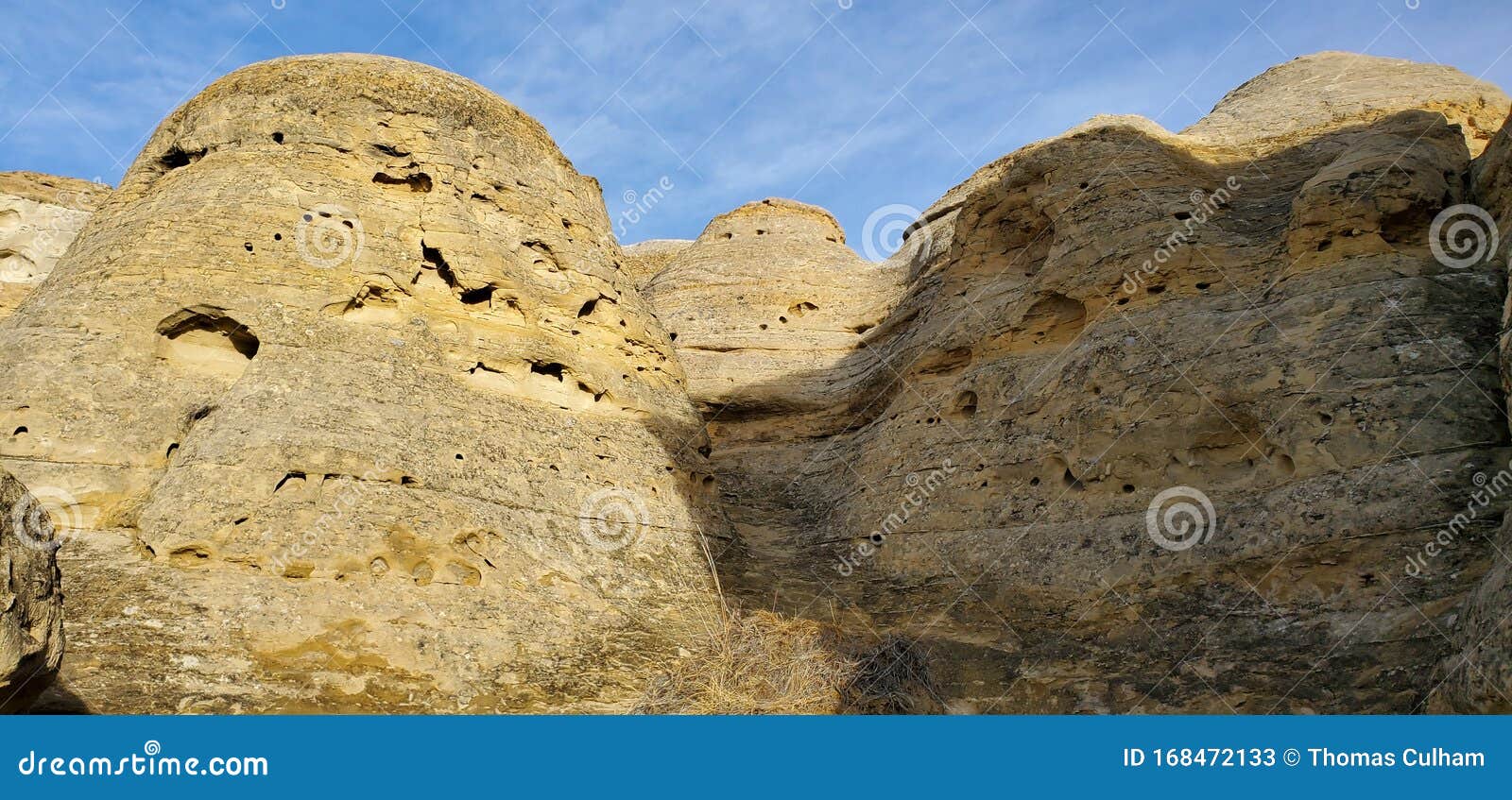 Crumbling Rock Faces Slowly Being Etched by the Environment Stock Image ...