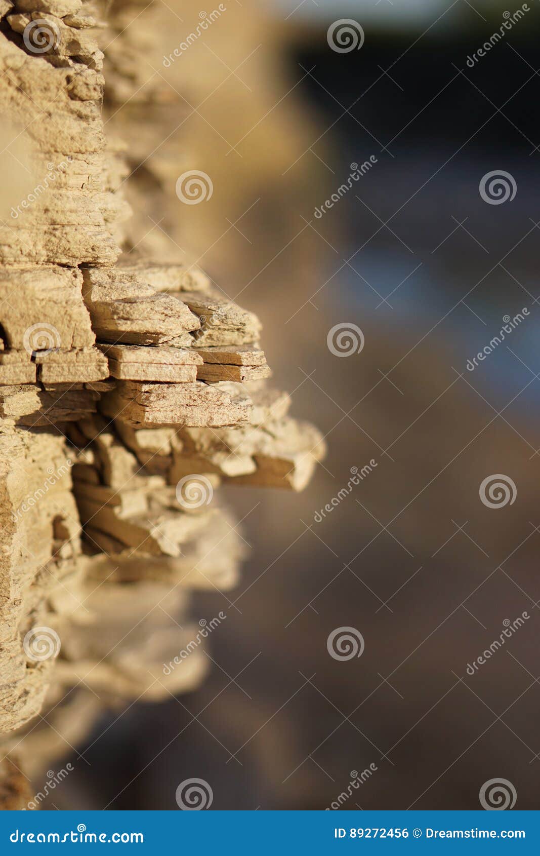 Crumbling Rock Ledge stock photo. Image of shadow, shines - 89272456