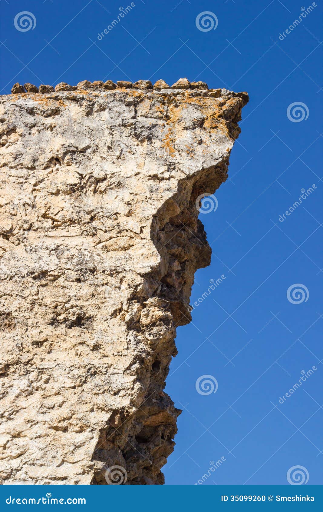 Crumbling Rock Wall in Ghost Town (Kayakoy), Turkey Stock Photo - Image ...