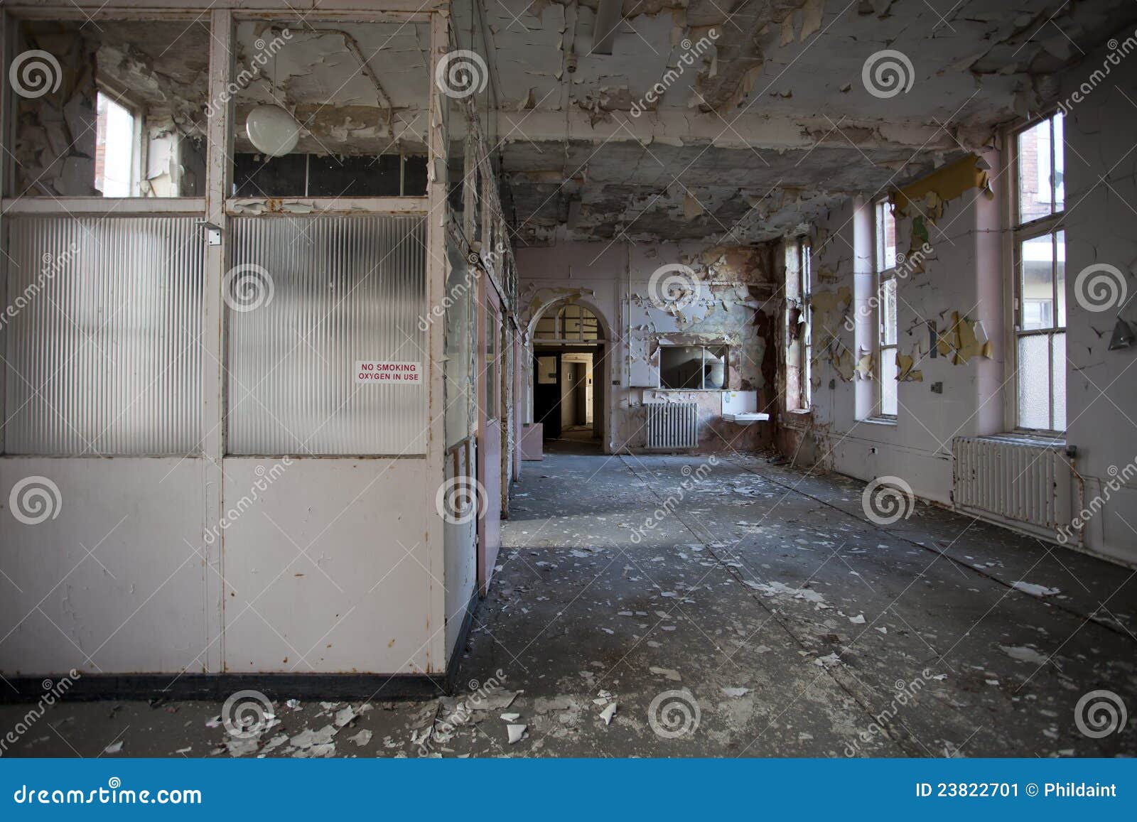 Crumbling room stock image. Image of endless, clean, door - 23822701