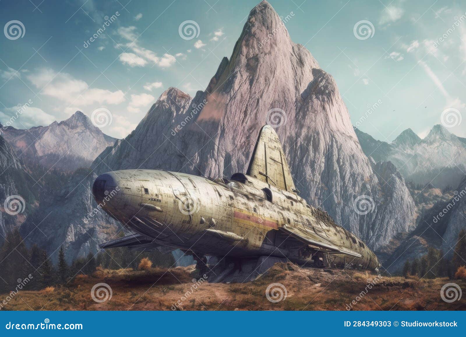 Dramatic Mountain Village Devastation Scene With Explosive Action And ...